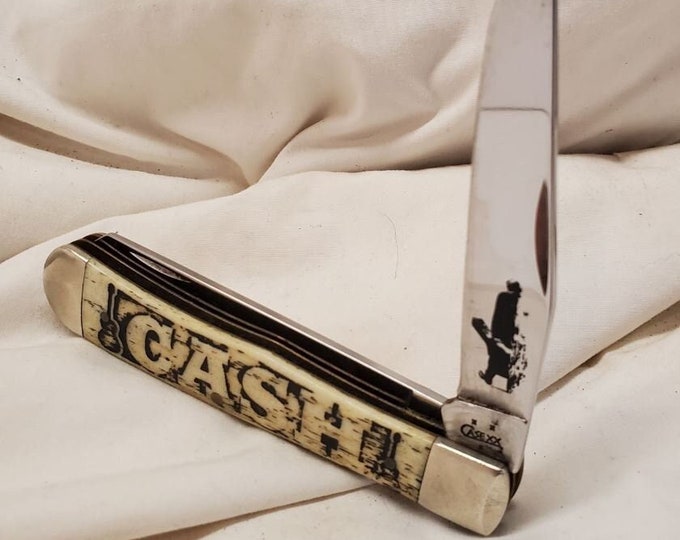Johnny Cash 2-blade Trapper Knife by CASE Made in USA (N0362) - Etsy