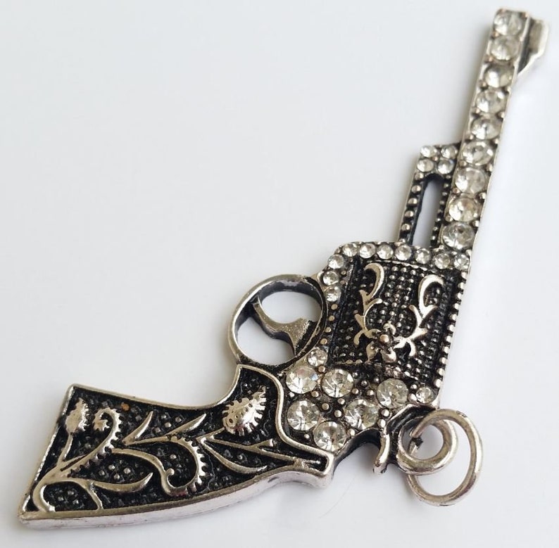 Pistol / Revolver Charm Pendant | Etsy