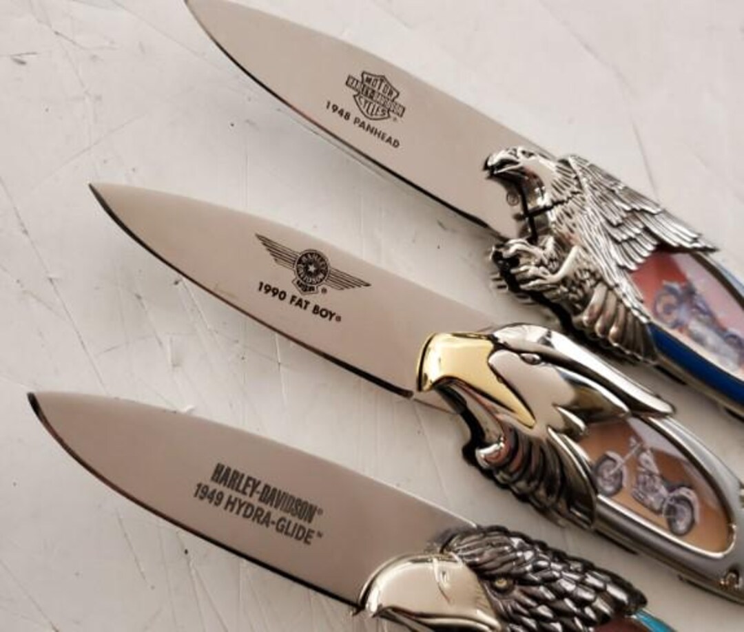 Lot of 3 Harley Davidson Collector's Knife by the Franklin Mint ...