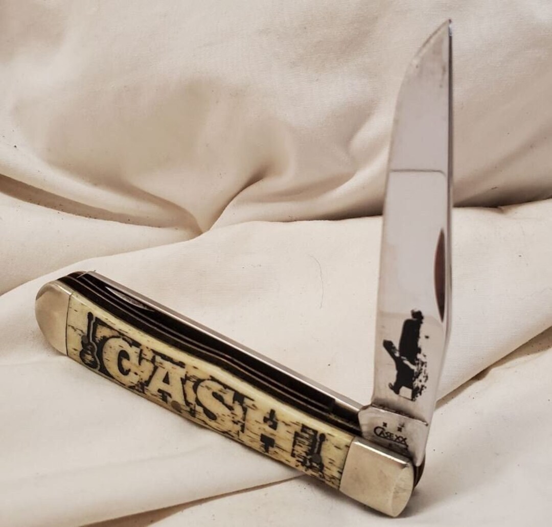 Johnny Cash 2-blade Trapper Knife by CASE Made in USA N0362 - Etsy