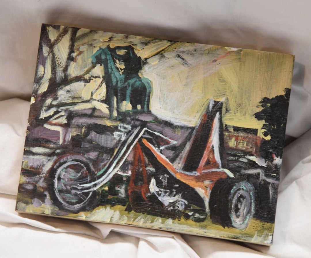 Wild Child's Trike - Original Trike Chopper Painting by Artist David ...