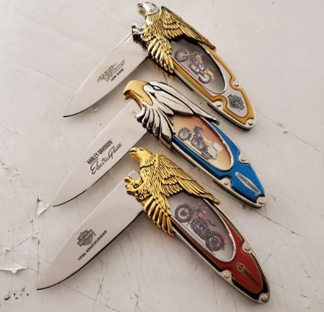 Lot of 3 Harley Davidson Collector's Knife by the Franklin Mint ...