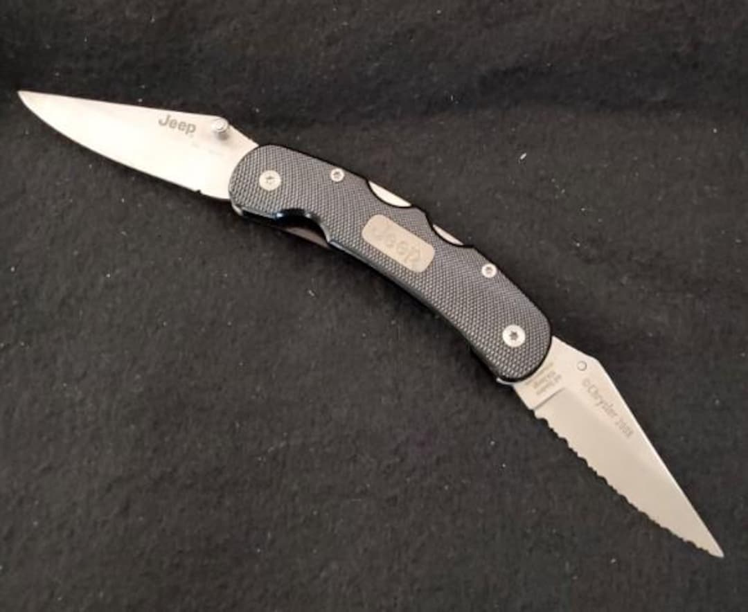 Jeep Pocket Knife - Double Folding Blade With Composite Handle (N1280 ...