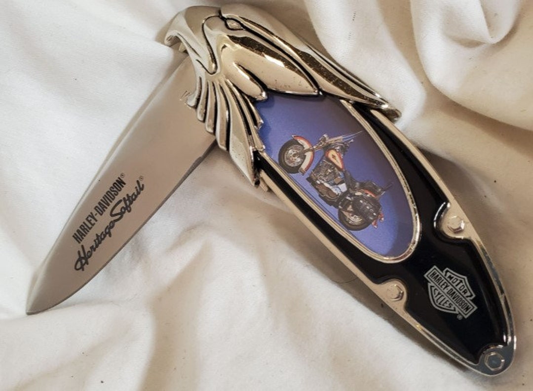 Harley-davidson Heritage Softail Collector's Knife by the Franklin Mint ...