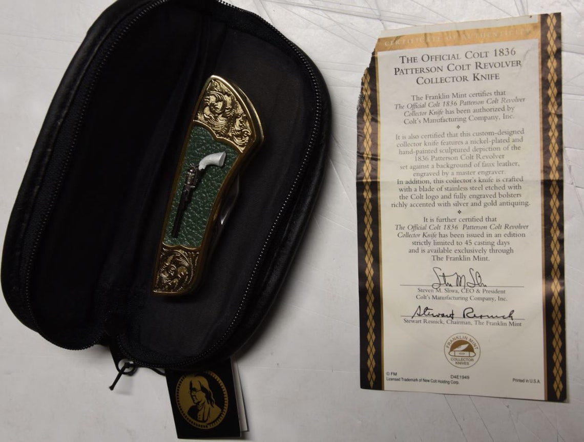 Colt 1836 Patterson Revolver collectors knife N0162 | Etsy