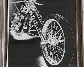 Harley Davidson Panhead Blueprint Art KeyWords: Poster