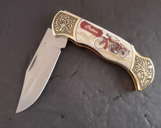 1918 Indian Powerplus Motorcycle Pocket Knife (N2073) - Etsy