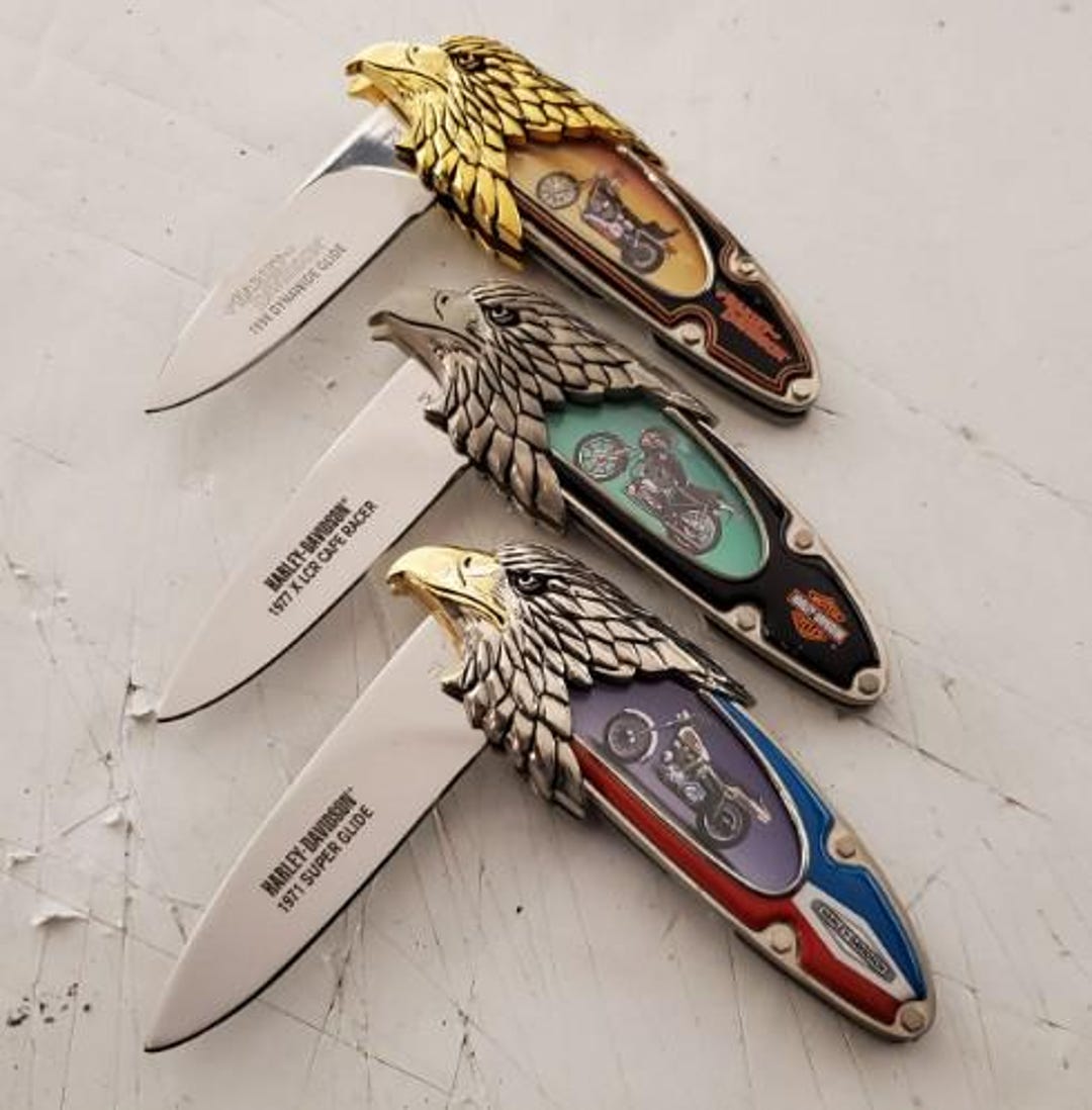 Lot of 3 Harley Davidson Collector's Knife by the Franklin Mint ...