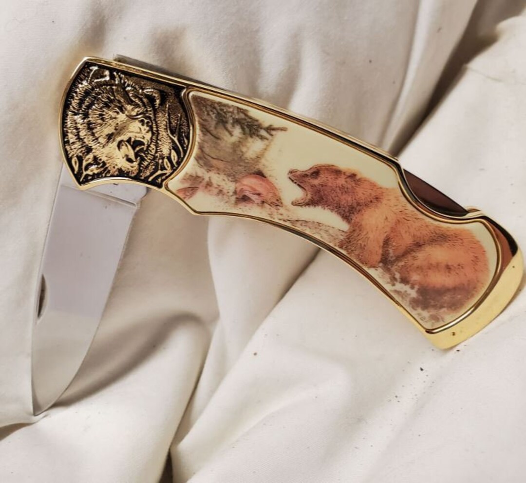 Grizzly Bear Collectors Knife by the Franklin Mint N0401 - Etsy