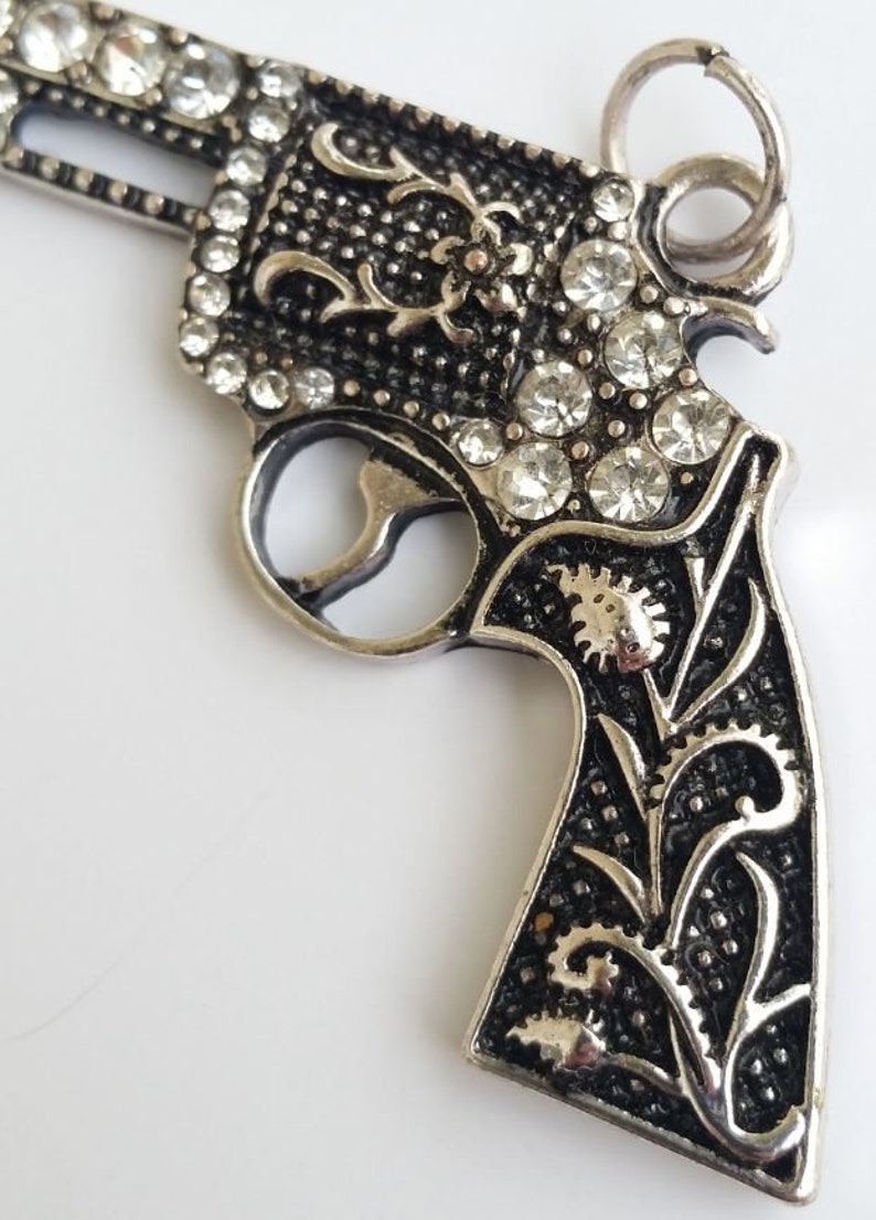 Pistol / Revolver Charm Pendant | Etsy