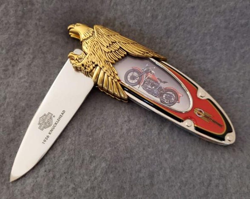 Harley-davidson 1936 Knucklehead (first Year) Collector's Knife by the ...
