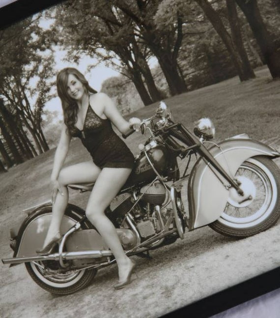 Indian Motorcycle Pin Up Girl