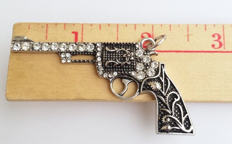 Pistol / Revolver Charm Pendant | Etsy