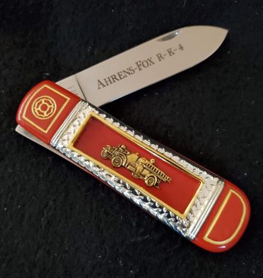 Vintage Firetruck Ahrens-fox R-K-4 Pumper Collectors Pocket Knife ...