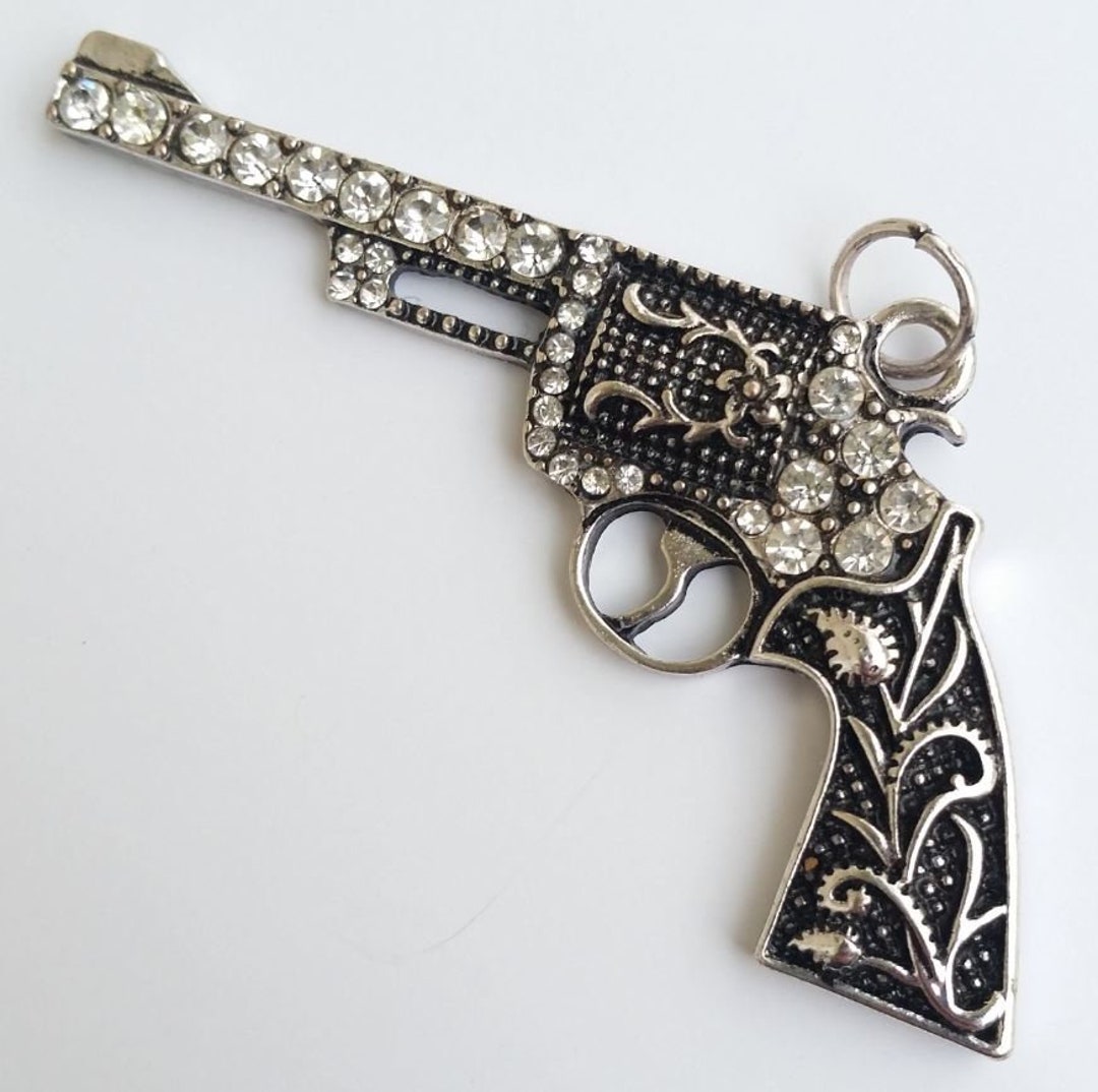 Pistol / Revolver Charm Pendant - Etsy