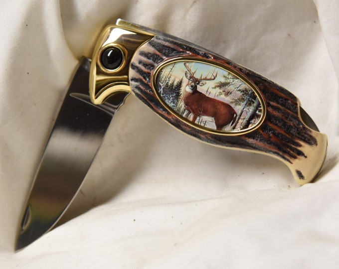 10 Point Buck Collectors Knife by the Franklin Mint (N0323) - Etsy