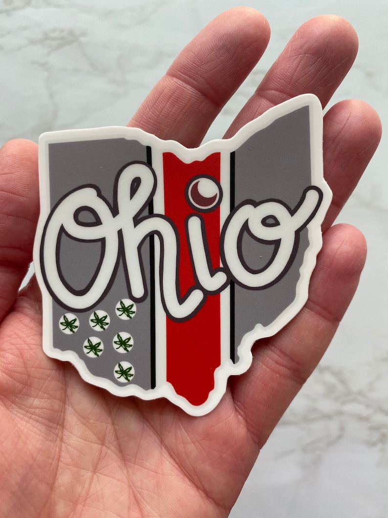 Ohio State University Sticker, Waterproof Vinyl Decal - Etsy