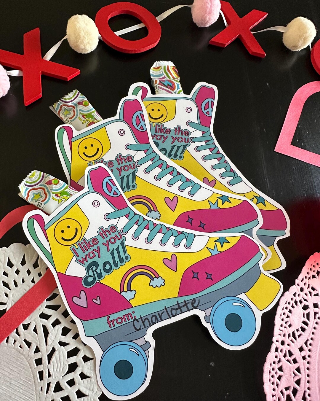 Valentine Printable, Printable Roller Skate Valentine, Roller Skate ...