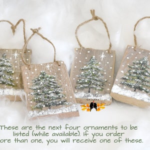 Rustic Snowy Pine Trees Wood Wall Art, Cozy Winter Decor, Christmas ...