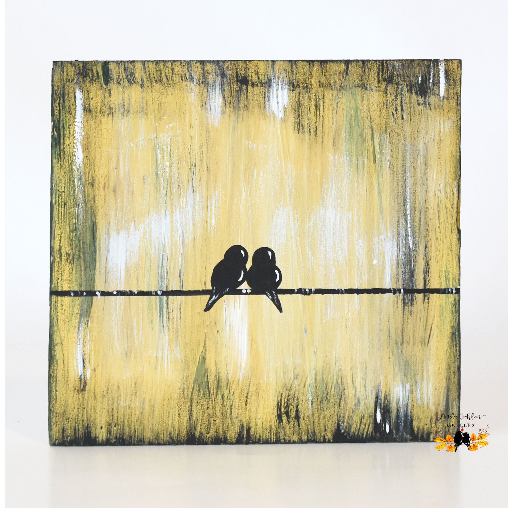 Original Rustic Painting on Wood, Chickadee on Berry Branch Art ...