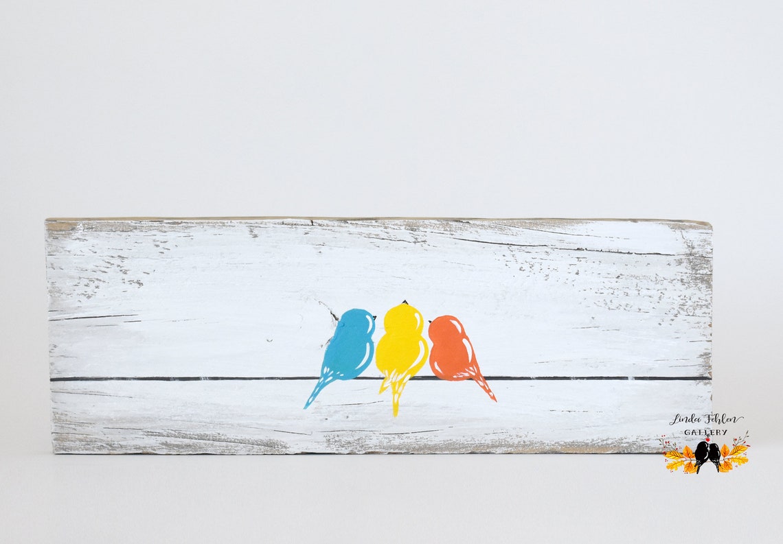 Three Little Birds Wall Art 3 Little Birds Decor for Gallery - Etsy