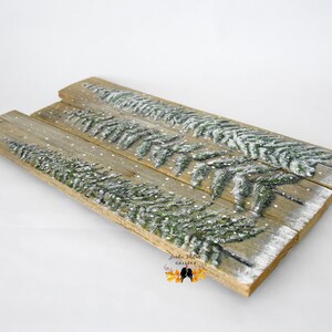 Rustic Snowy Pine Trees Wood Wall Art, Cozy Winter Decor, Christmas ...