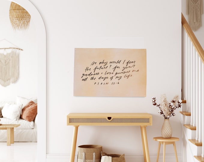 Your Goodness and Love Leather Banner Wall Art Home Decor Sign - Etsy