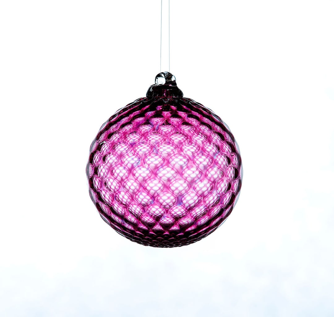 Pink Glass Ornament - Etsy