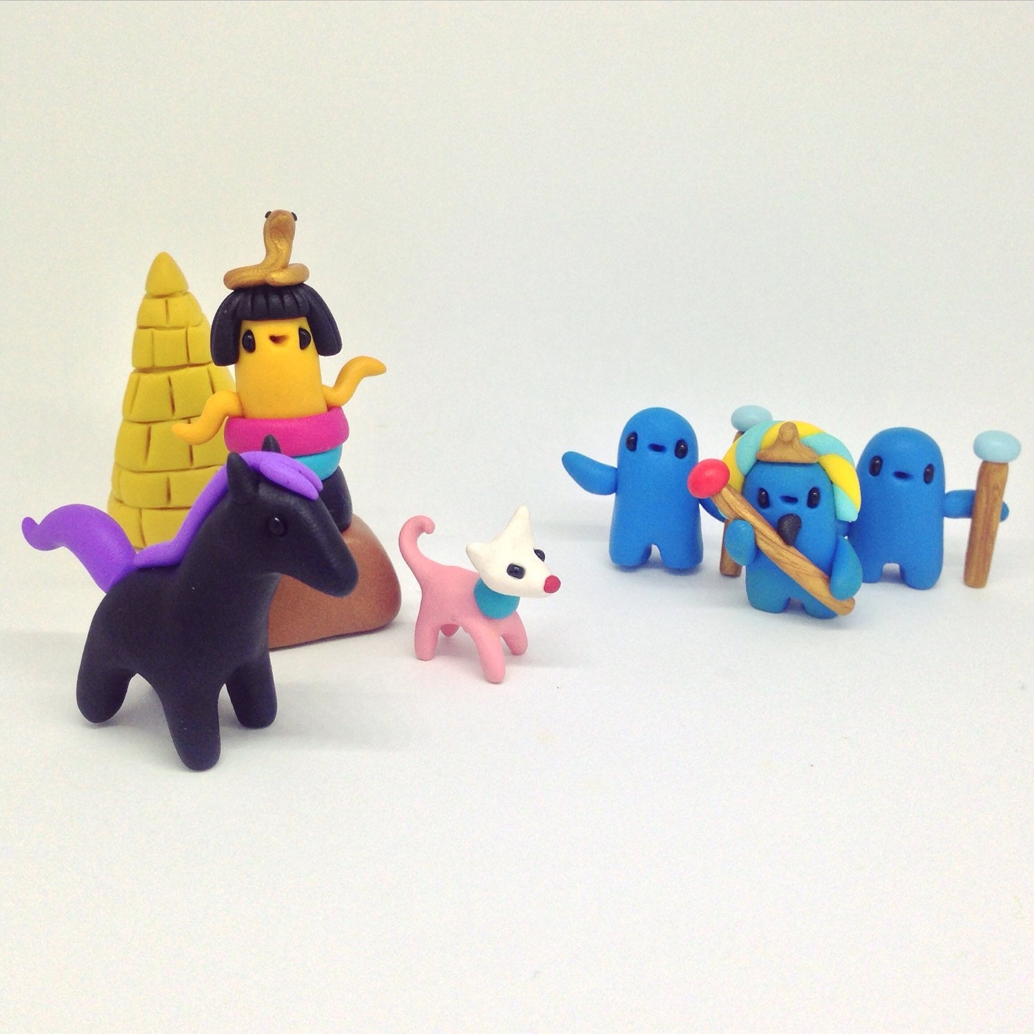 Polymer Clay miniatures Cute Figurines Egyptian Kingdom Set: | Etsy