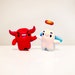 Polymer Clay Little Angel & Devil Miniatures , Cute Little Figurine ...