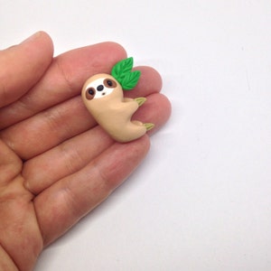 Miniature Sloth - Polymer Clay Kawaii Style Figurine - Etsy