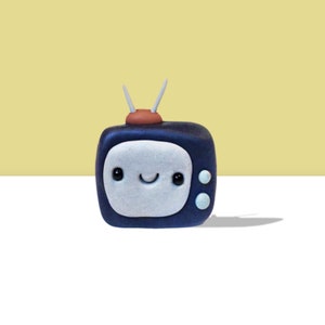 Miniature , Cute Television, Figurine Polymer Clay Fimo - Kawaii Style ...