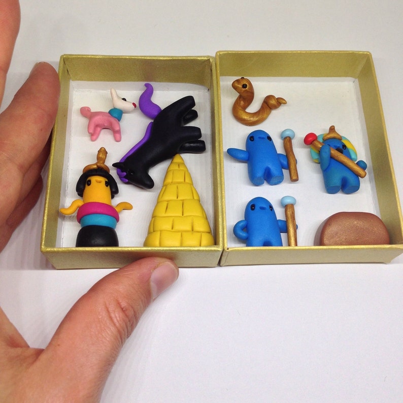 Polymer Clay Miniatures Cute Figurines Egyptian Kingdom Set: - Etsy Israel