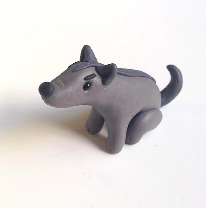 Polymer Clay Miniature Red Riding Hood and the Wolf Cute | Etsy