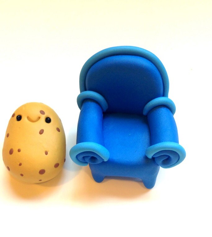 Miniature Couch Potato Cute Little Polymer Clay Veggie - Etsy