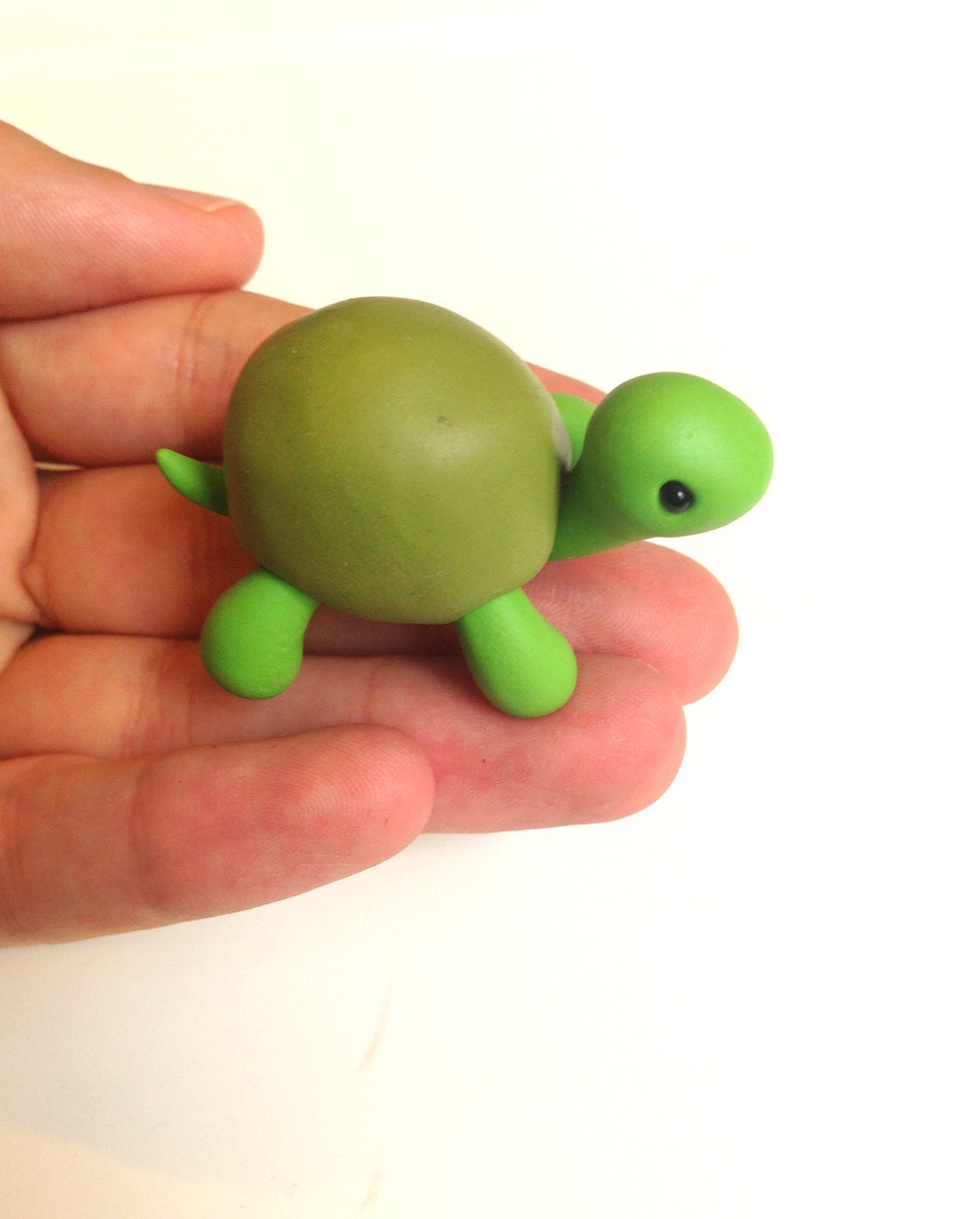 Polymer Clay Miniature Turtle , Cute Little Figurine Kawaii Style ...