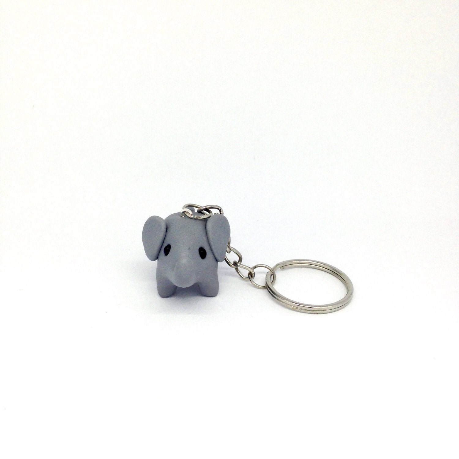Polymer Clay Miniature Elephant Keychain Cute Little Fimo | Etsy