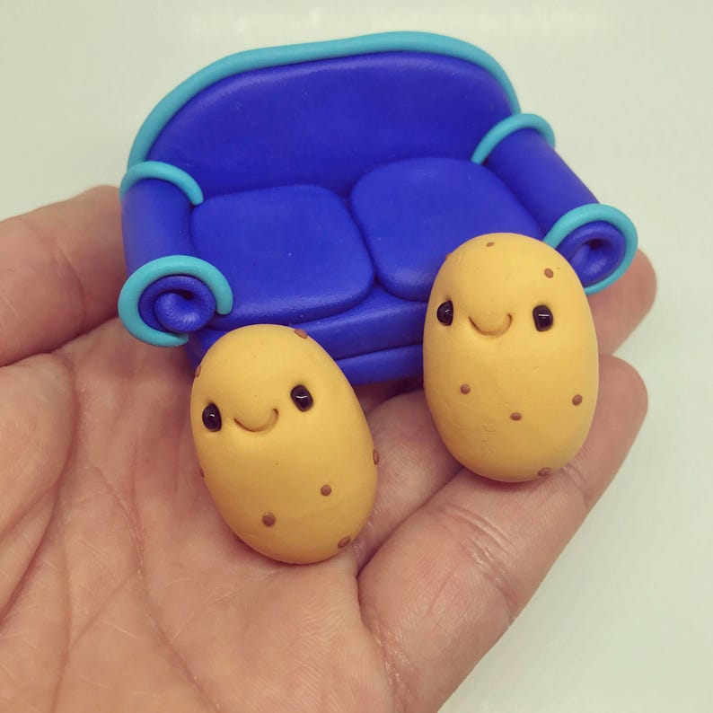 Miniature Couch Potato Cute Little Polymer Clay Veggie - Etsy