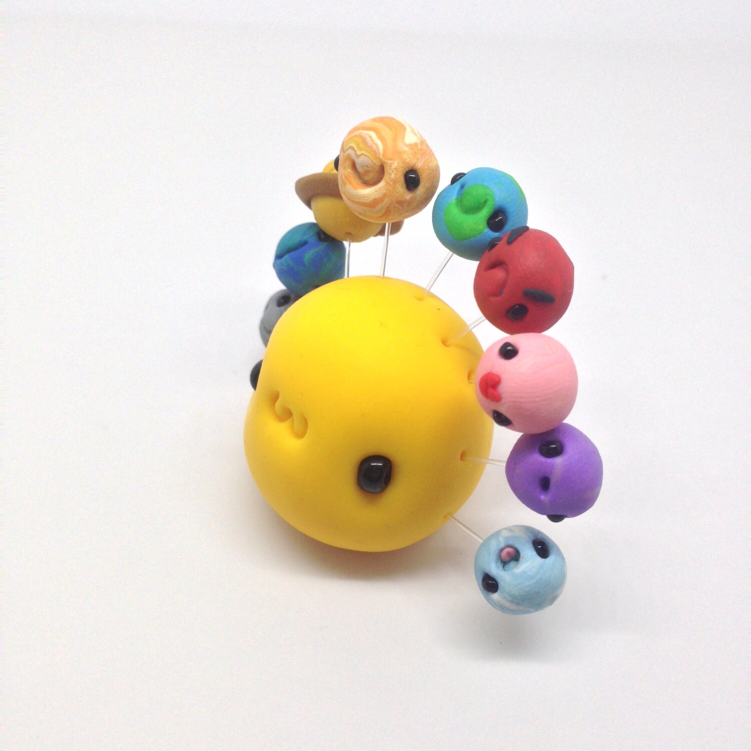 Solar System Project , Cute Little Sun and Stars, Clay Fimo - Figurine ...