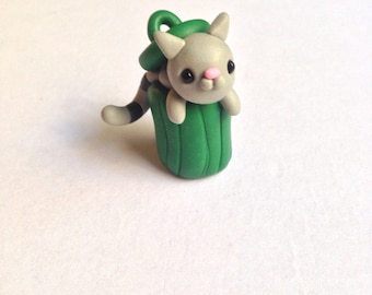 Polymer Clay Cat Set Cute Figurine Fimo Cats Kawaii Style | Etsy
