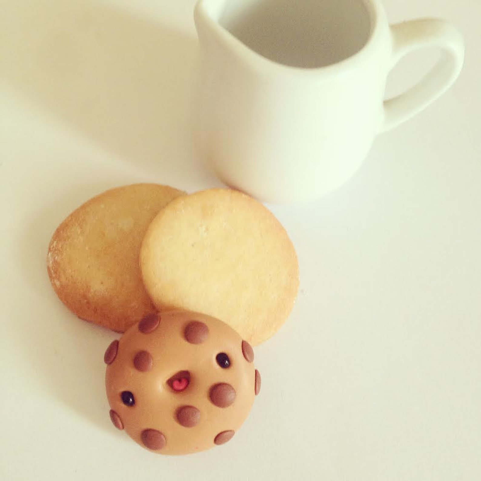 Miniature Sweet Chocolate Chip Cookie Cute Little Polymer - Etsy