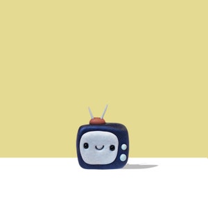 Miniature , Cute Television, Figurine Polymer Clay Fimo - Kawaii Style ...