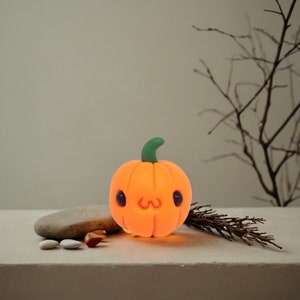 Miniature , Cute Little Pumpkin for Halloween, Clay Fimo - Figurine ...