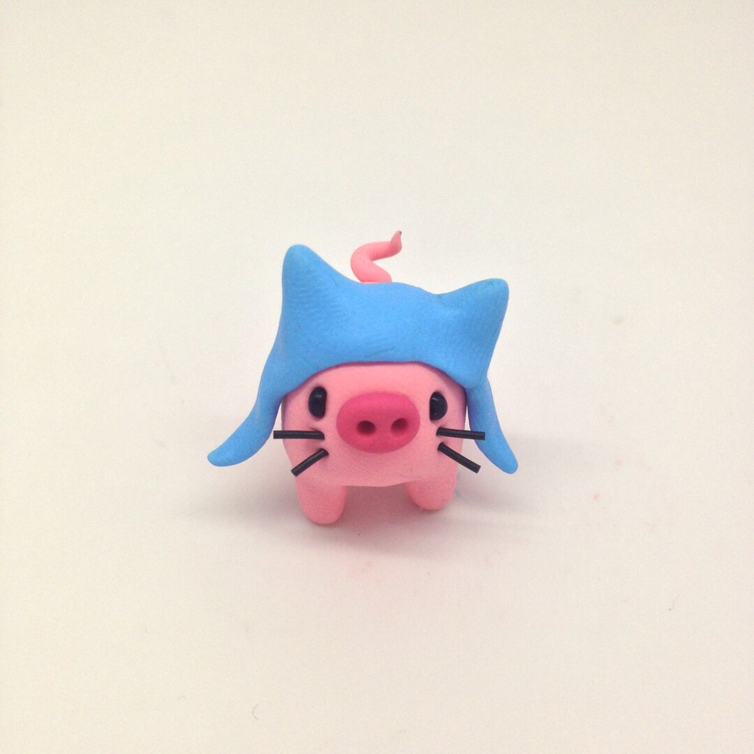 Catpig, Polymer Clay Miniature, Animal Miniature. Cat and Pig Mix ...