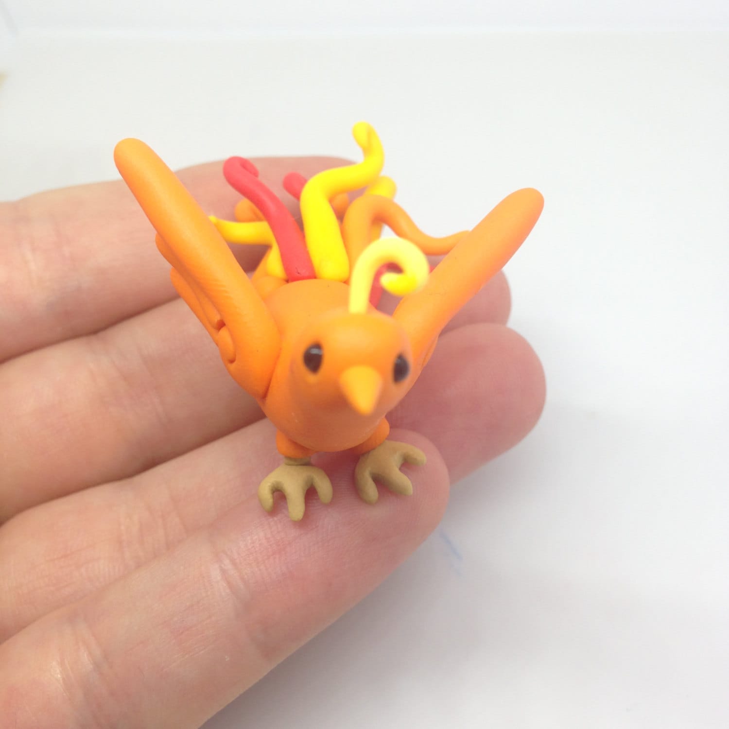 The Legendary Phoenix Bird Clay Fimo Figurine Kawaii Style | Etsy
