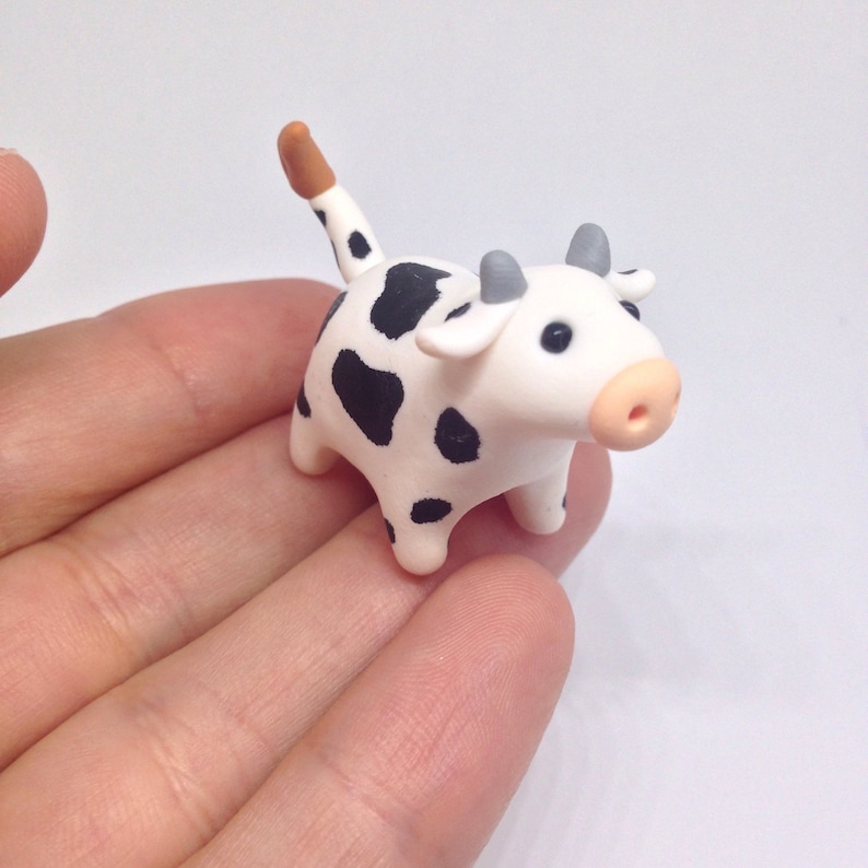 Polymer Clay Cow - Etsy