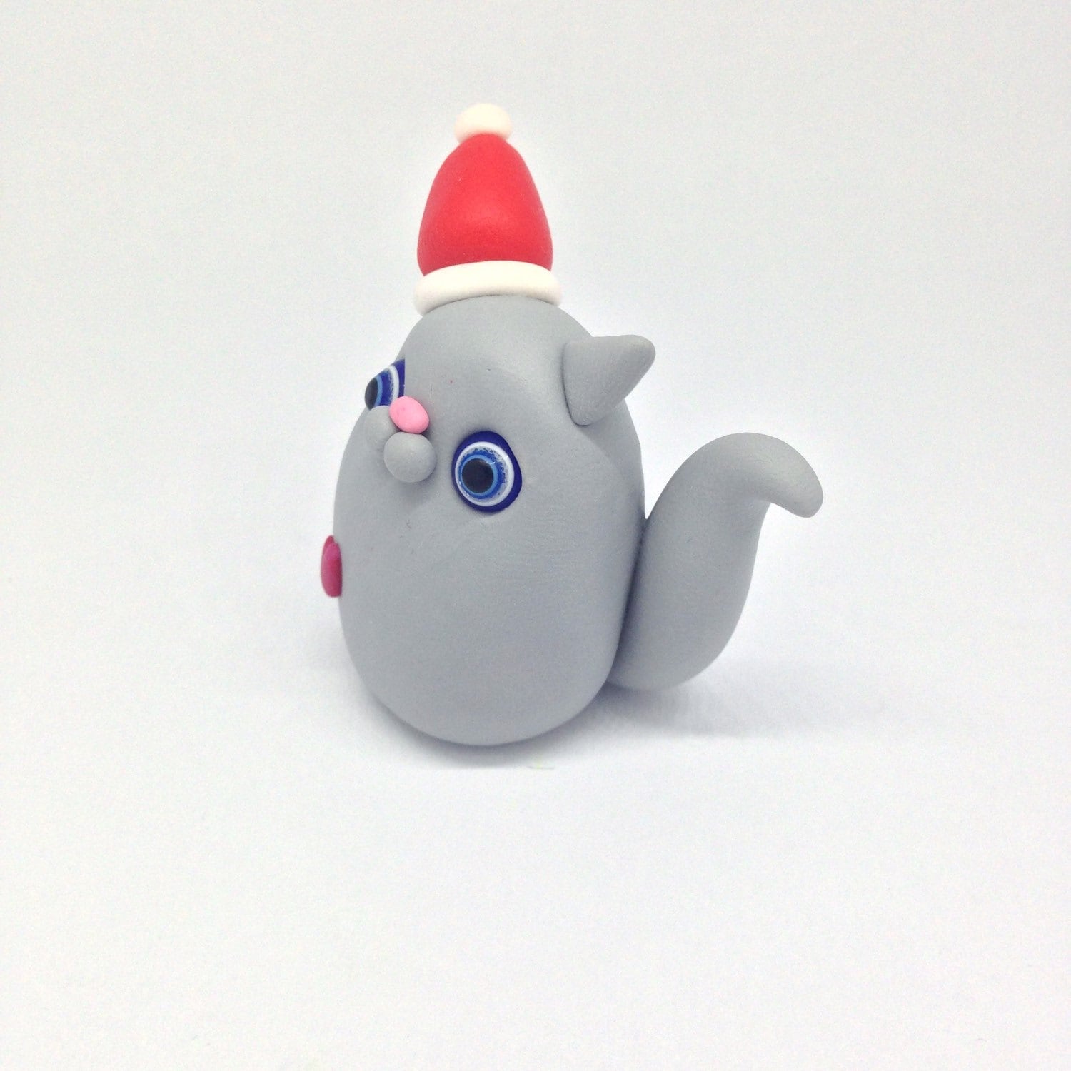 Polymer Clay Decorator Big Eyed Cat Cute Figurine Fimo Cats | Etsy