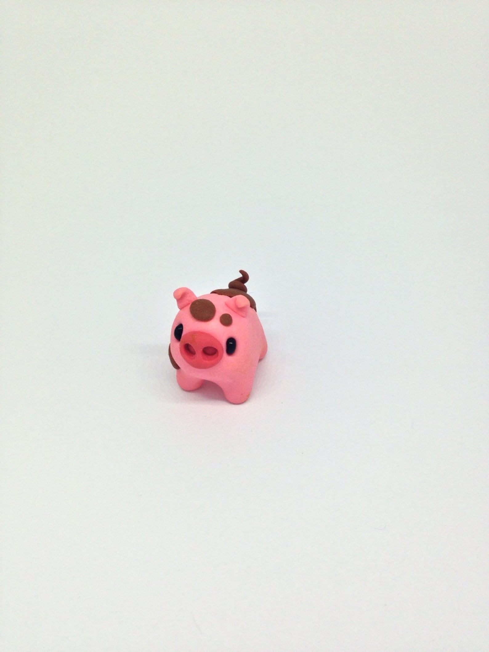 Polymer Clay Miniature Pink Pig Cute Little Fimo Figurines - Etsy