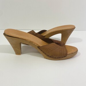 Womens Vintage 70s High Heeled Slides Size 9 Vintage High Heels 70s ...