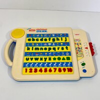 Rare 1990s Comquest Junior Electronic Talking Laptop Toy Complete ...